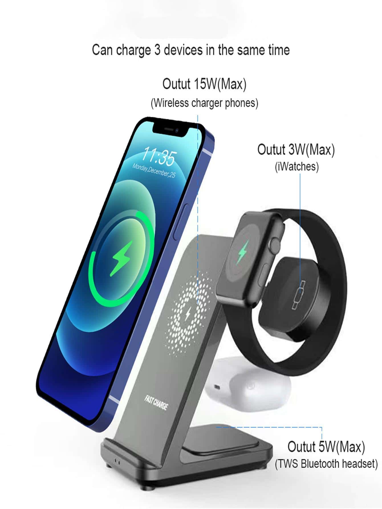 3 In 1 Wireless Charger | SHEIN UK