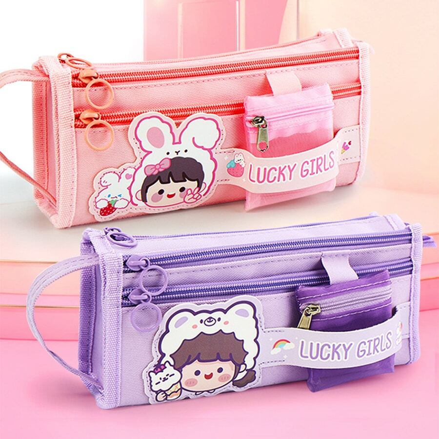 1pc Large Capacity Multi-functional Pencil Case For Stationery | SHEIN USA