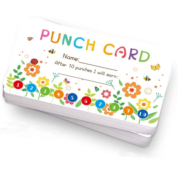 150Pcs Punch Cards, With Hole Puncher, My Reward Cards for Classroom ...