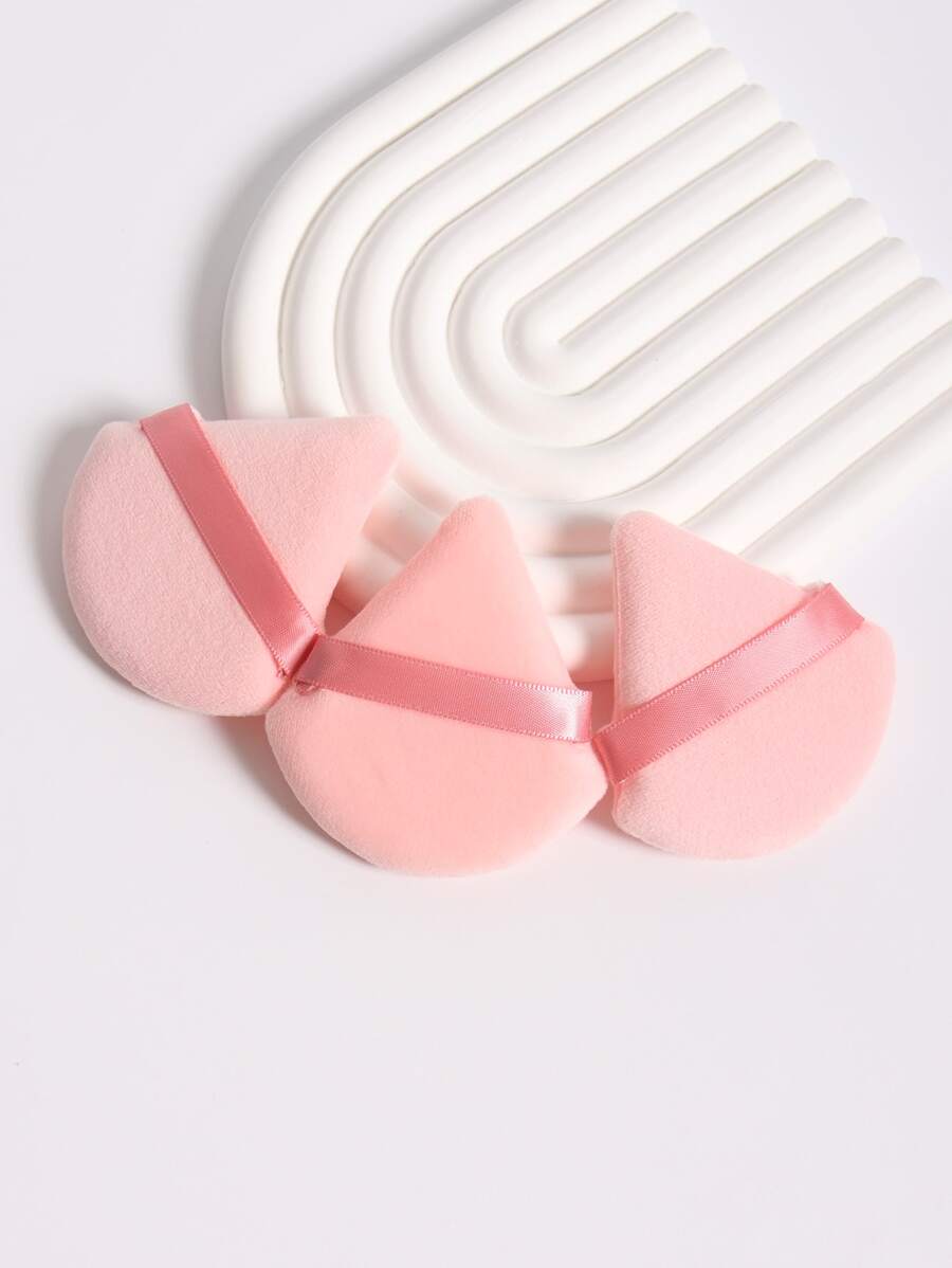 3 Pcs Of Triangular Powder Puff Makeup Sponges, Latex-Free Blending ...