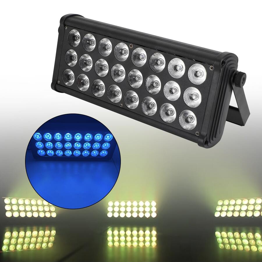 24 LED Wall Wash Stage Light RGBW Strobe DMX512 Party Disco Show Effect ...