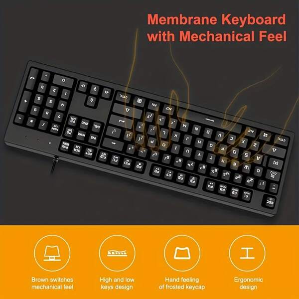 DOUYUI. DKS100 Keyboard Gaming Computer Desktop Home Mechanical Feel ...