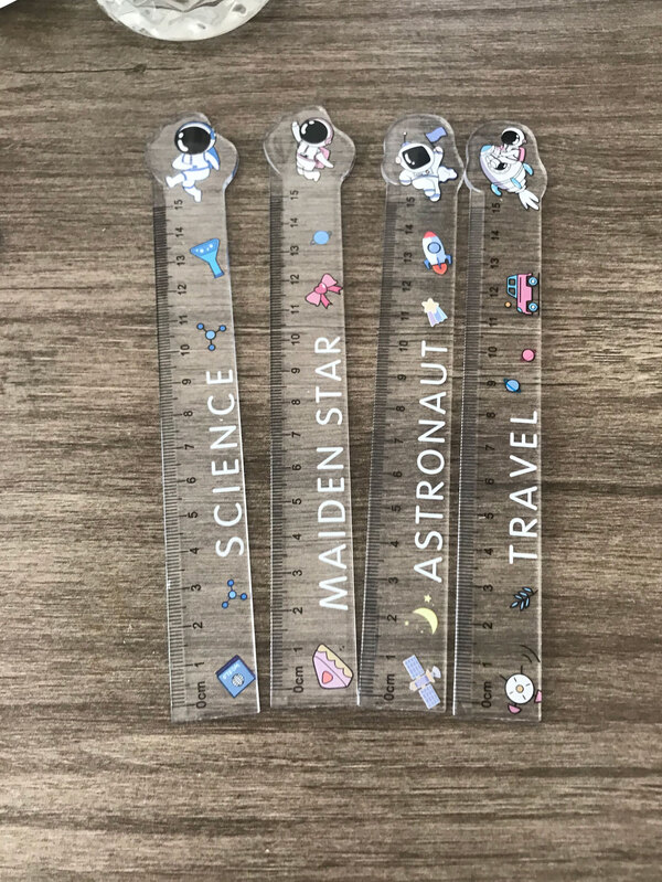 4pcs Cartoon Astronaut Design Ruler For Learning | SHEIN USA