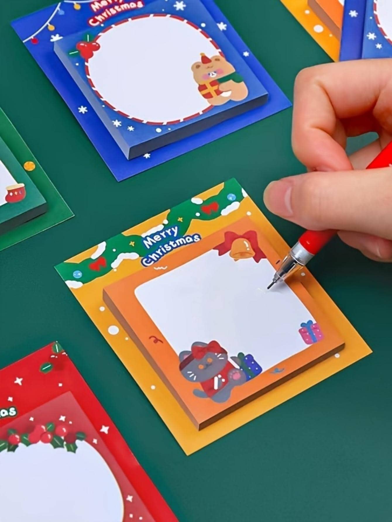 1pc Random Cute Creative Christmas Cartoon Snow Man Sticky Note,Santa ...