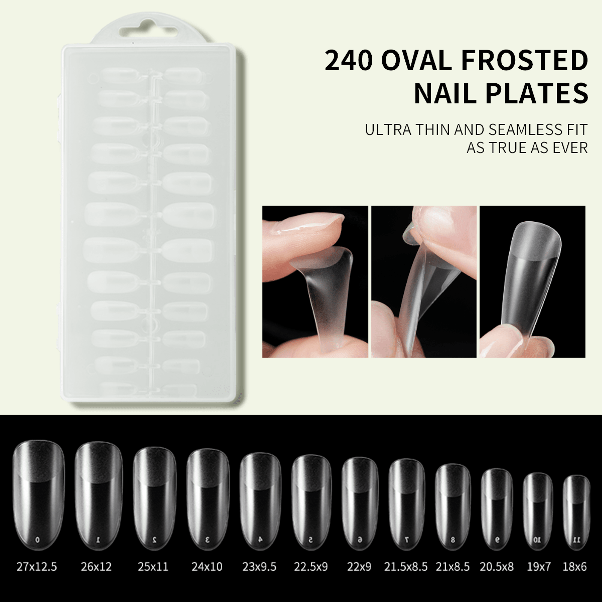 240Pcs Reusable Nail Forms For Acrylic Nails Clear Matt Fake Nail Art ...