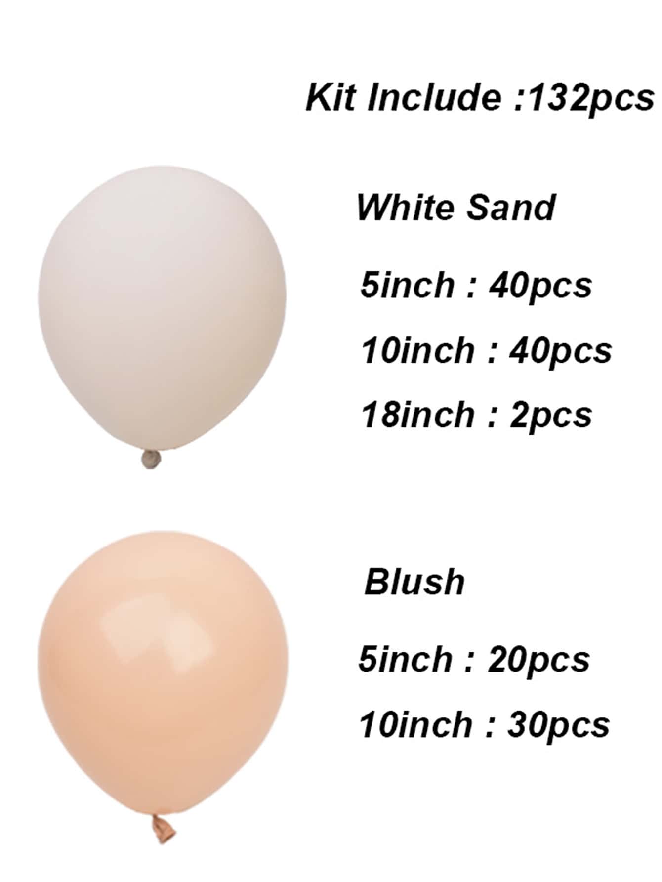 Kit Guirlanda de Balões Bege Creme com 132 peças para Decoração de Chá ...