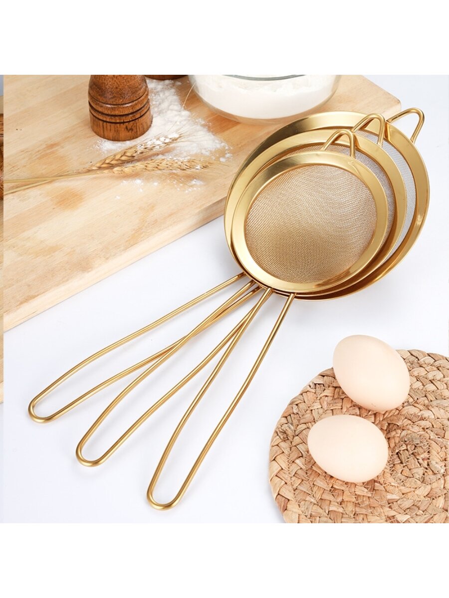 1pc Stainless Steel Perforated Ladle With Hook For Soup, Oil, Fruit ...