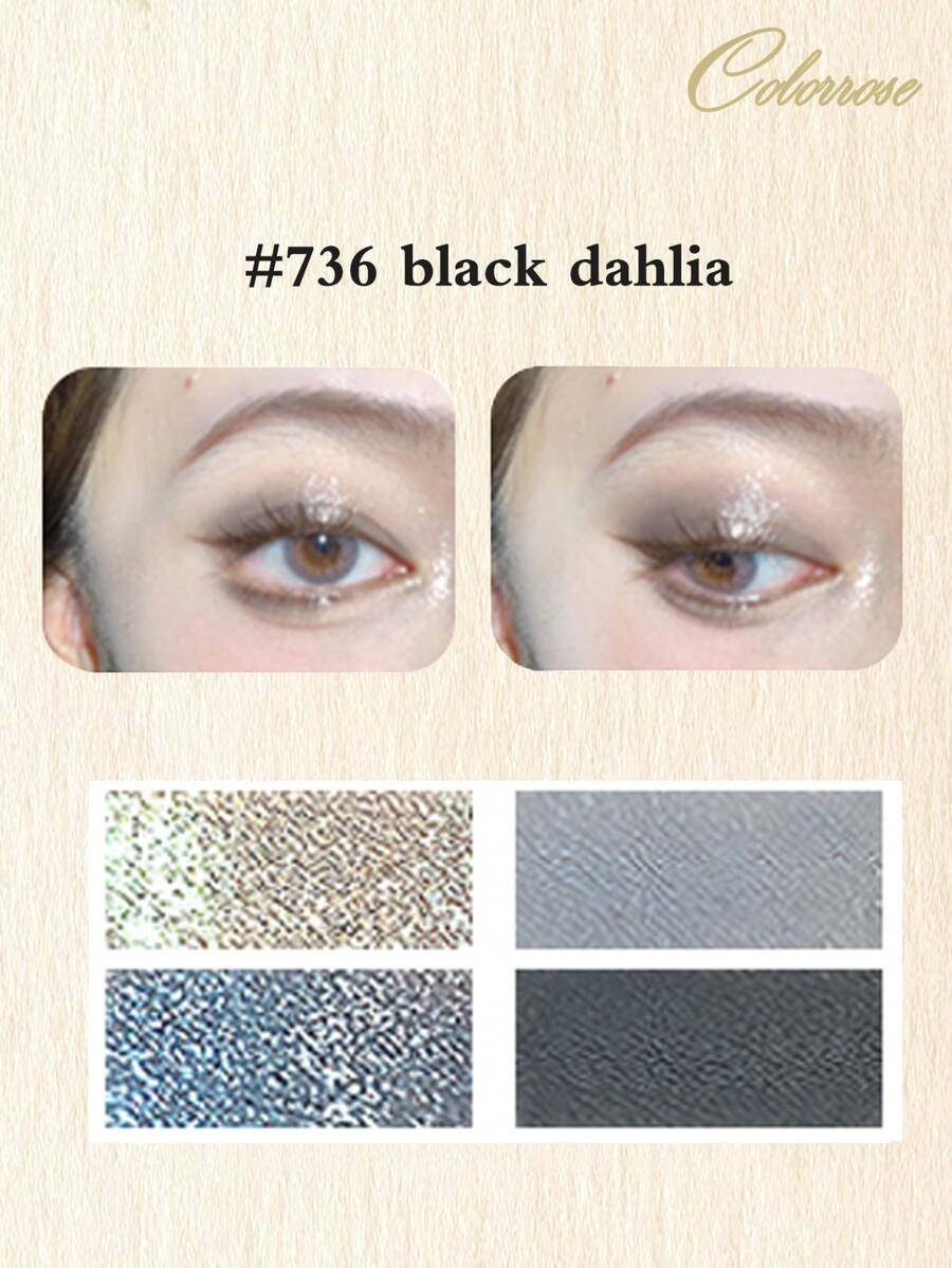 COLORROSE Matte & Pearlescent Silky Powder Eyeshadow Palette, Long ...