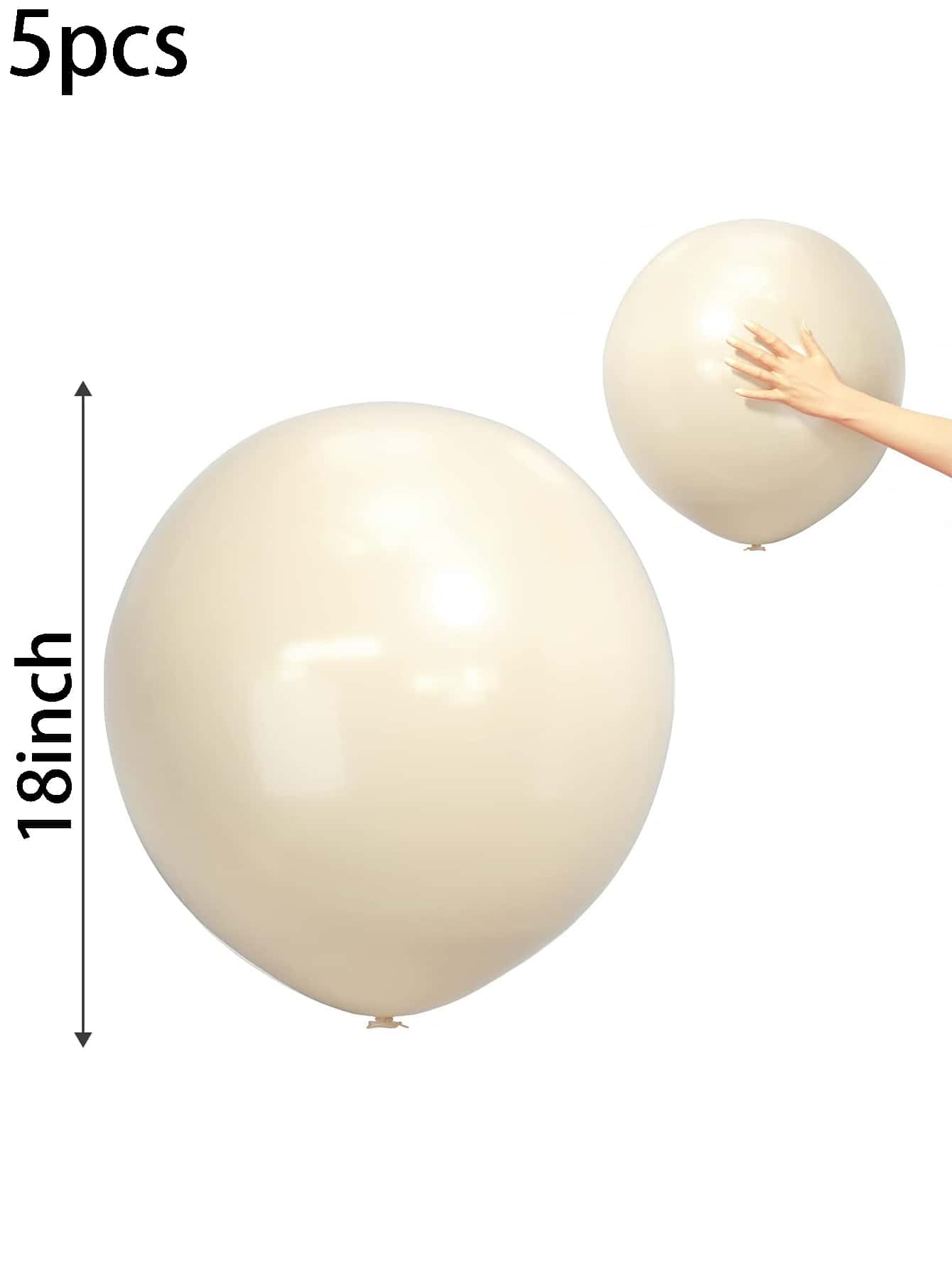 5 Packs 18 Inch Big Balloons Thick Latex Balloons For Birthday ...