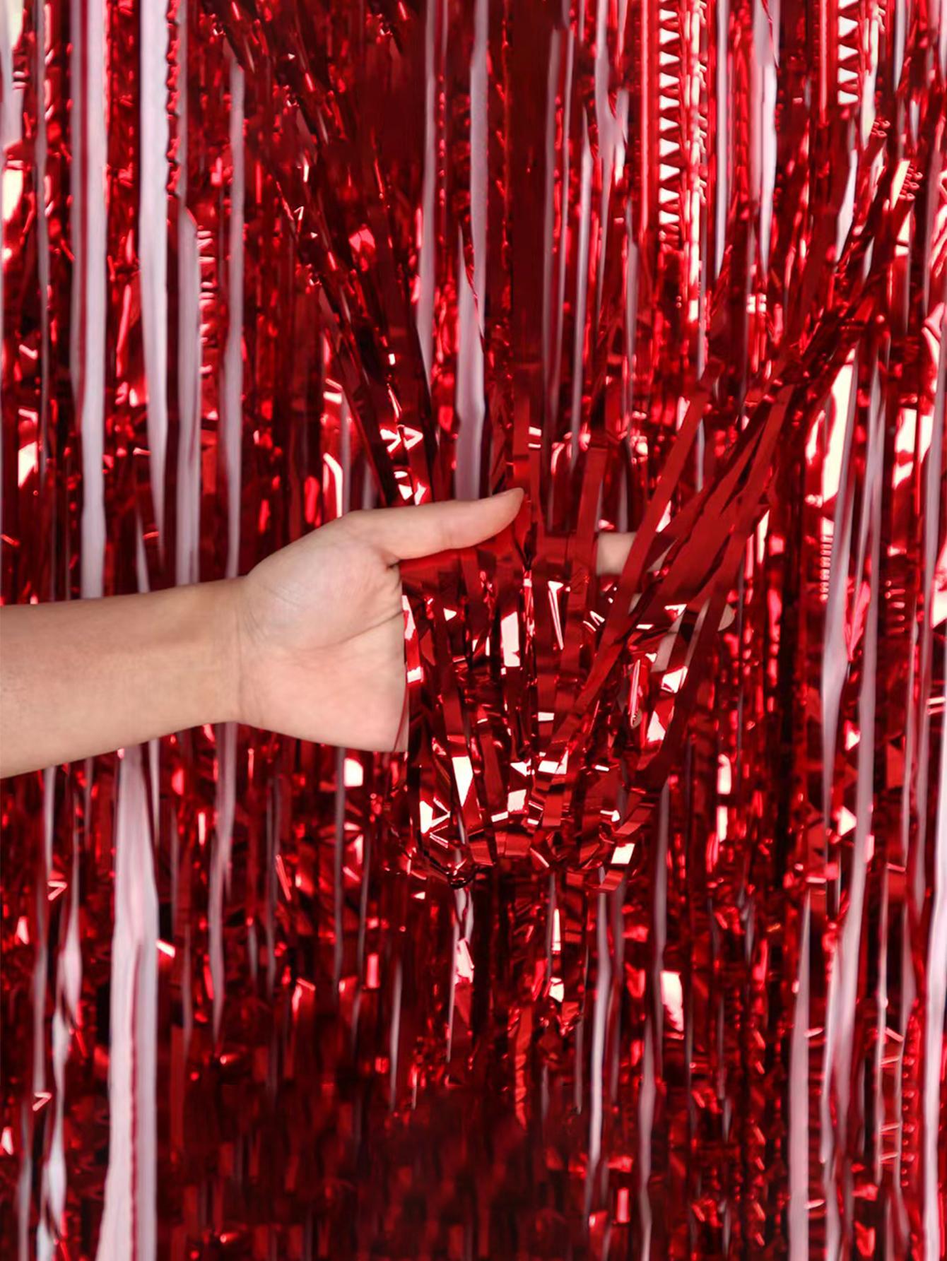 1pc Colorful Shiny Party Decor Fringe Curtain | SHEIN USA