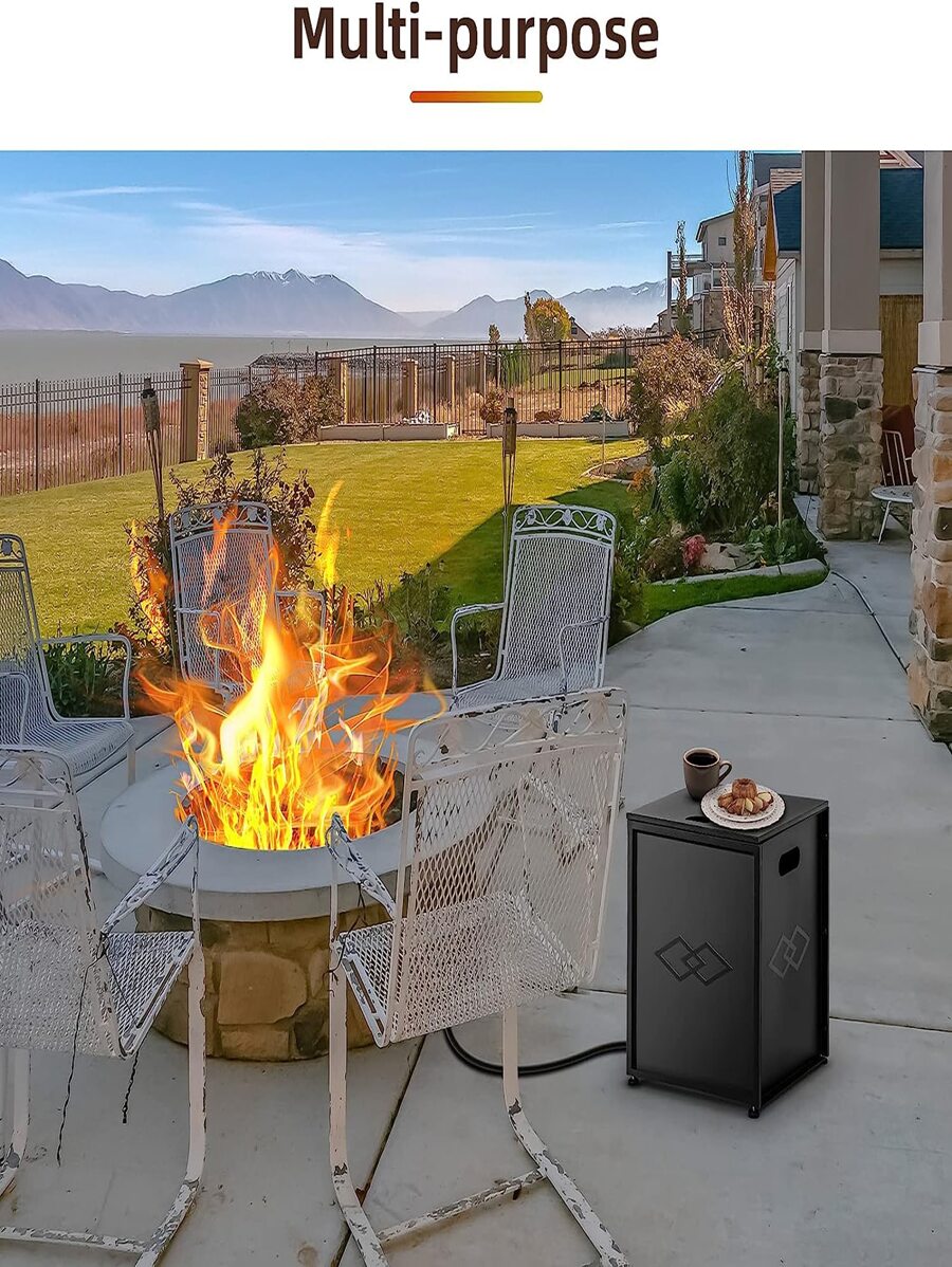 Propane Metal Tank Cover Table For Gas Fire Pits, Gas Tank Holder ...