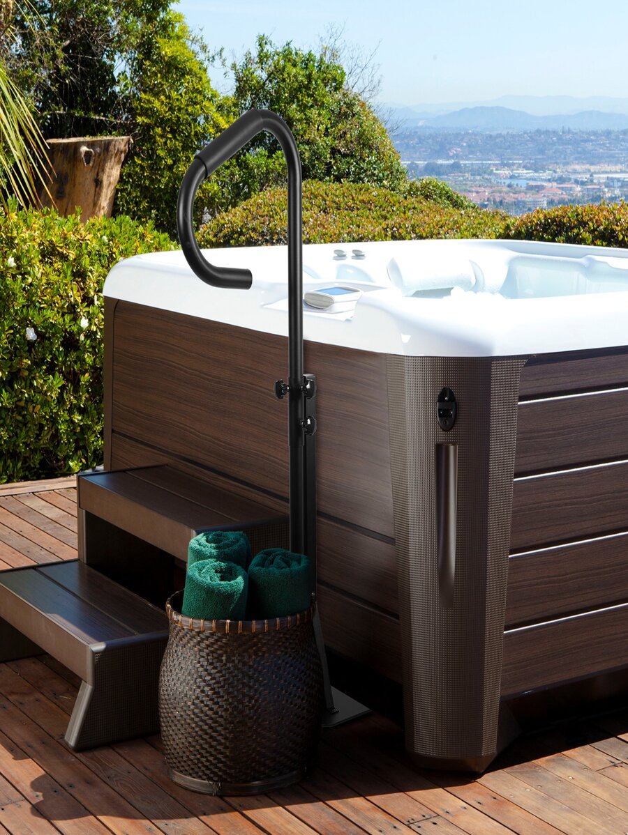Capacity Hot Tub Handrail 56"H Safety Handrail Pivots 360 Rotatable ...