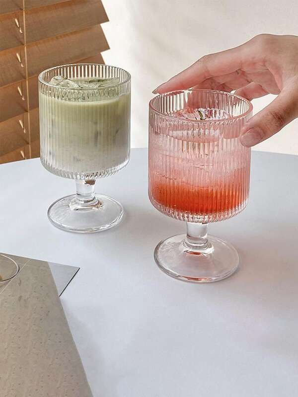 High-end Striped Glass Cup Inspired By Instagram Trends | SHEIN USA