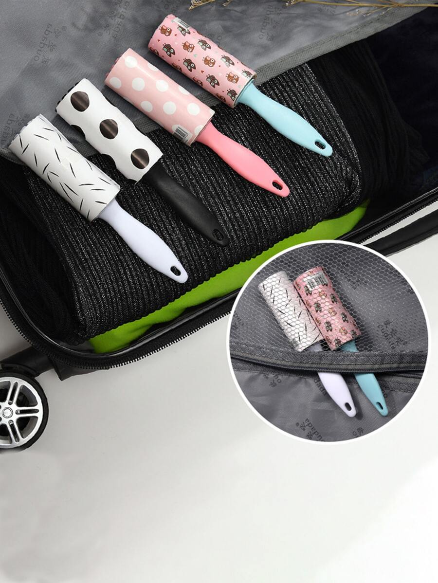 1pc Mini Removable Clothes Lint Stick Roller Lint Paper Portable Lint ...
