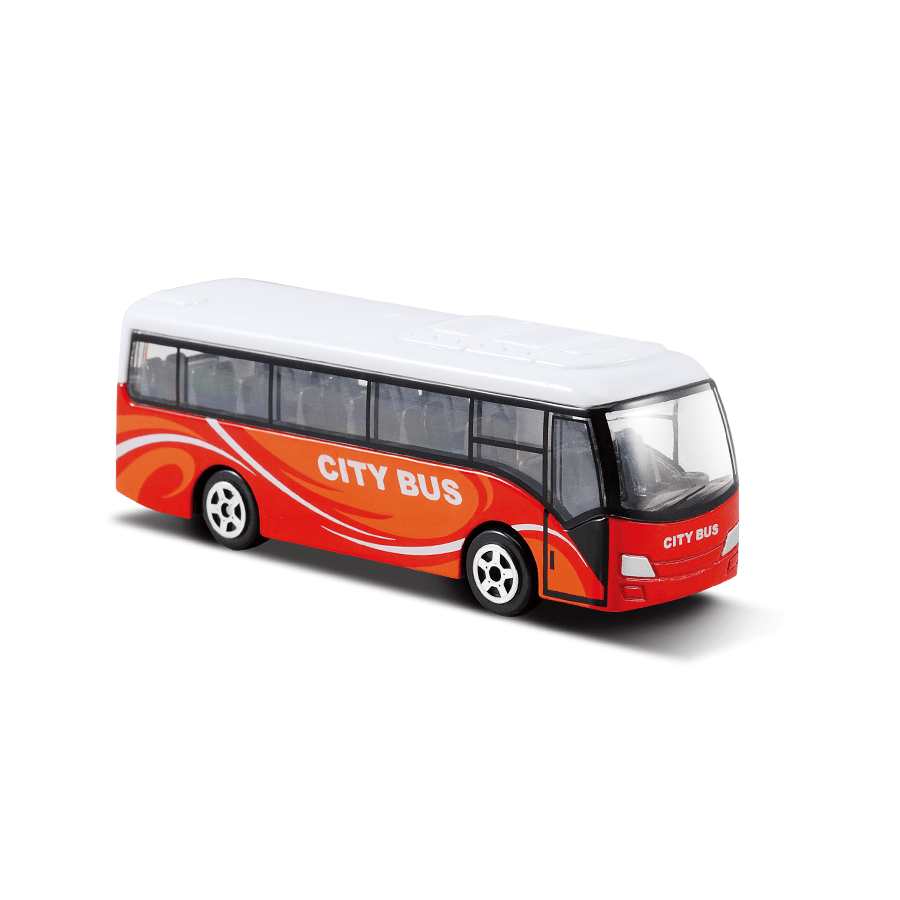 11cm Alloy Mini City Shuttle Bus, Red | SHEIN UK