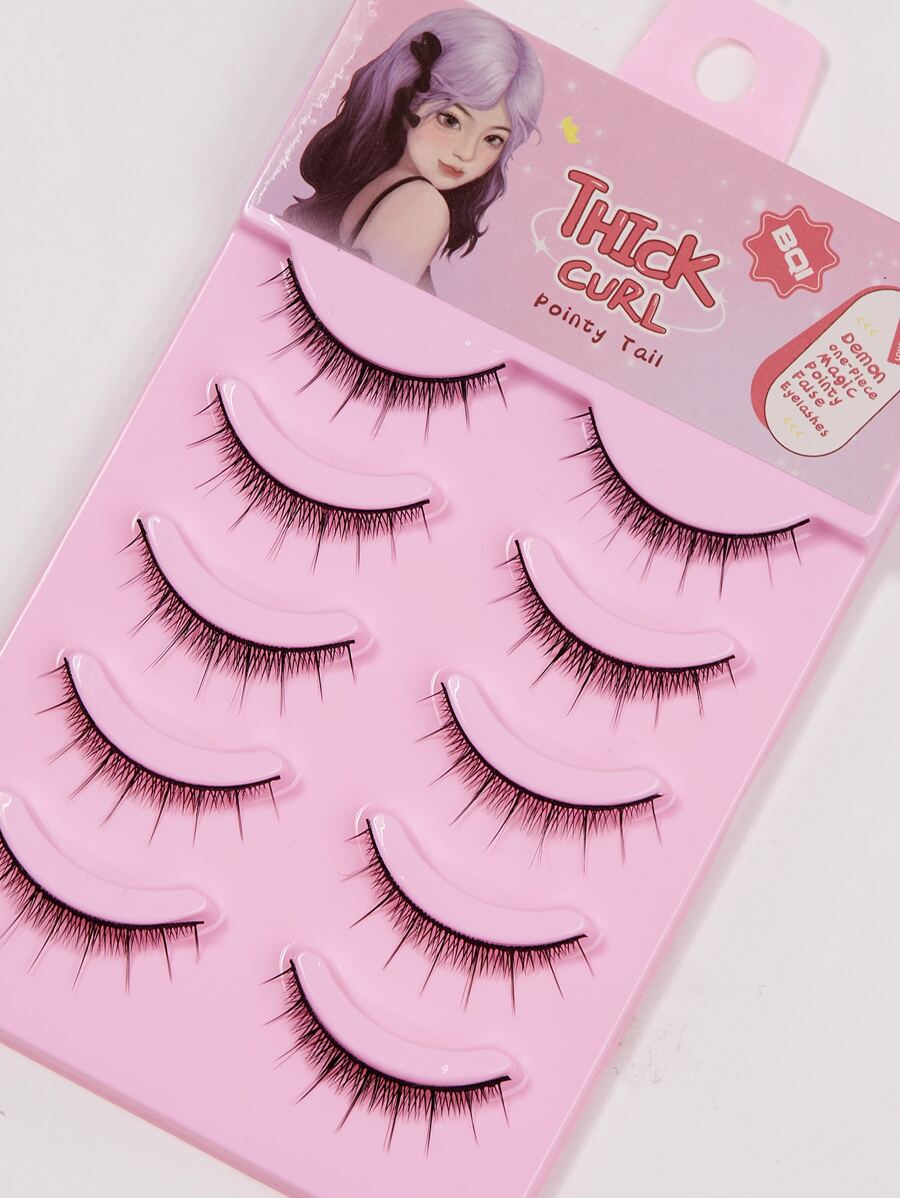 5 Pairs Soft Natural-looking False Eyelashes With separated And Tapered ...