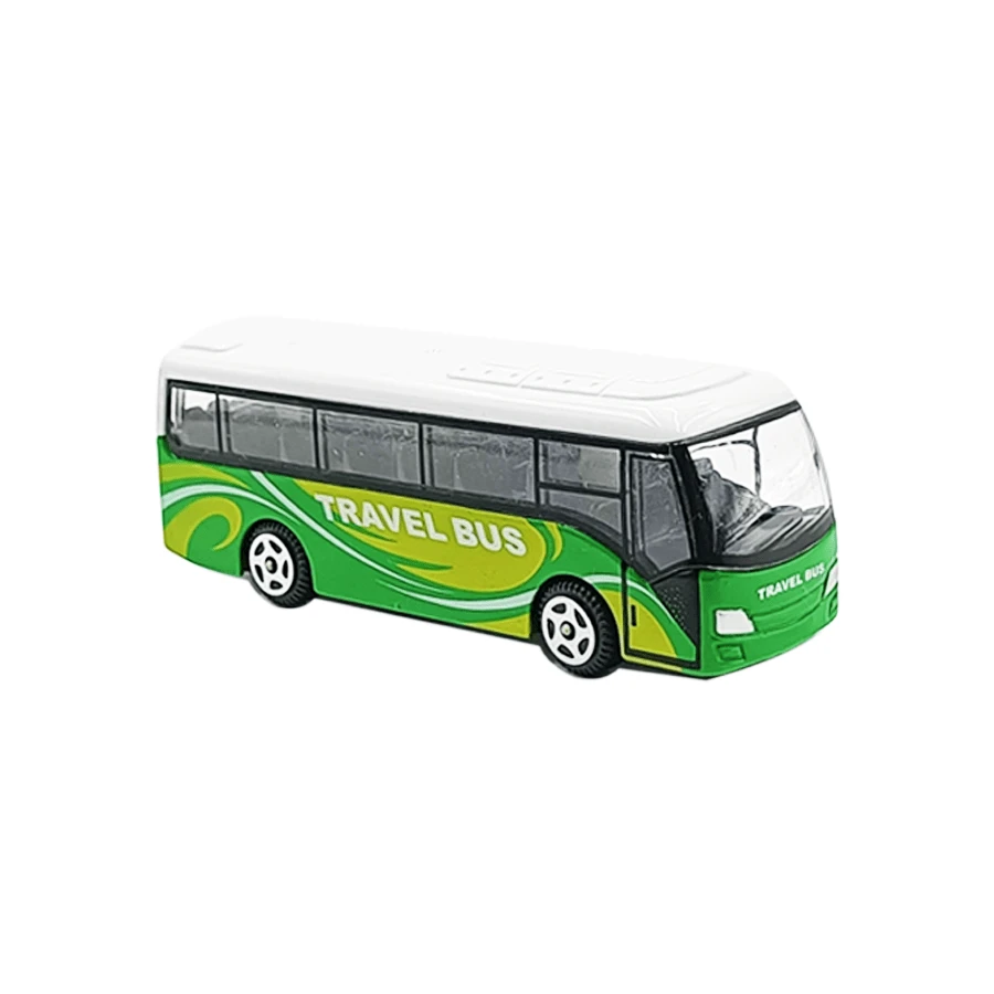 11cm Alloy Green Tourist Mini Bus, Sightseeing Green Shuttle Bus Model ...