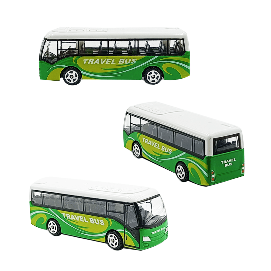 11cm Alloy Green Tourist Mini Bus, Sightseeing Green Shuttle Bus Model ...