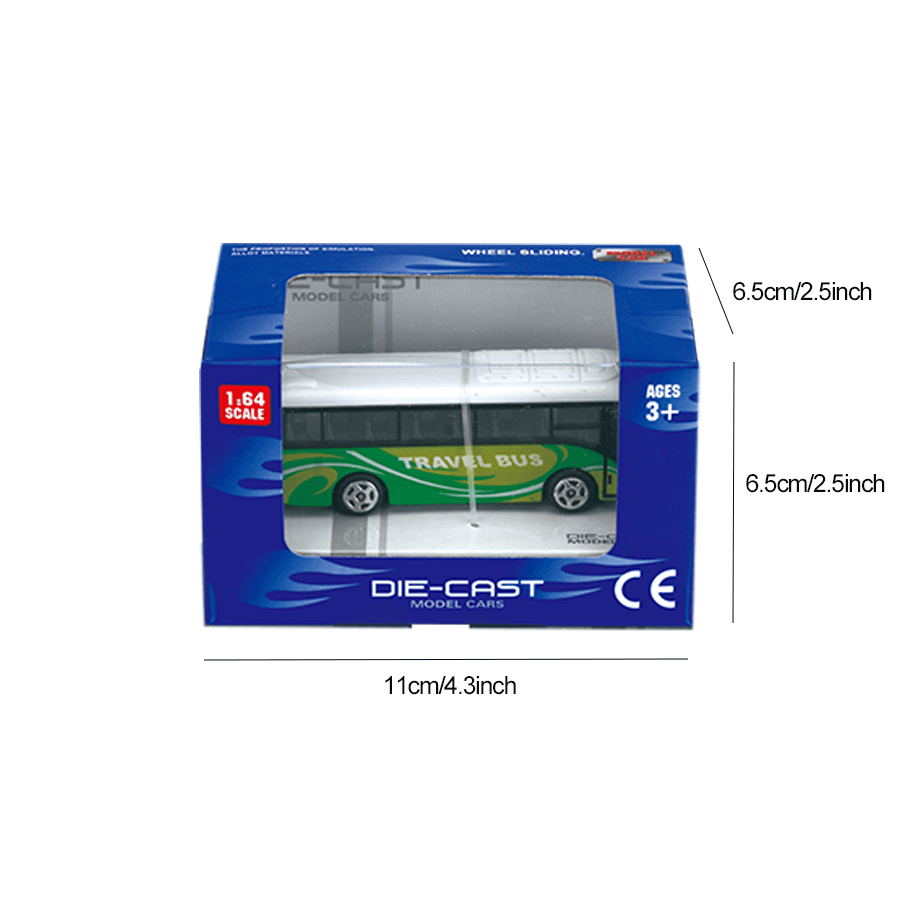 11cm Alloy Green Tourist Mini Bus, Sightseeing Green Shuttle Bus Model ...