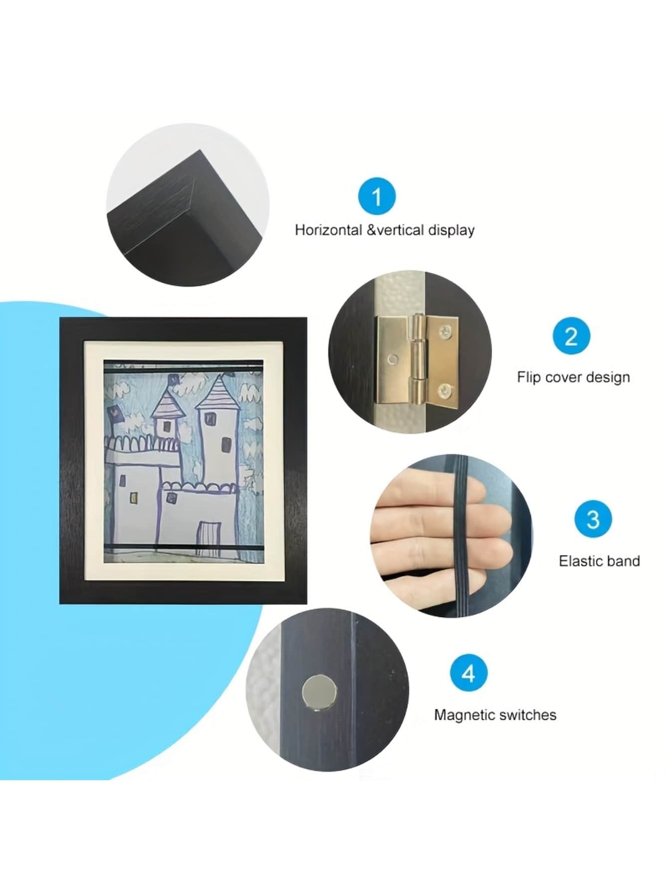 1pc A4 Art Frame, Magnetic Front Opening For Poster Photo Drawing ...