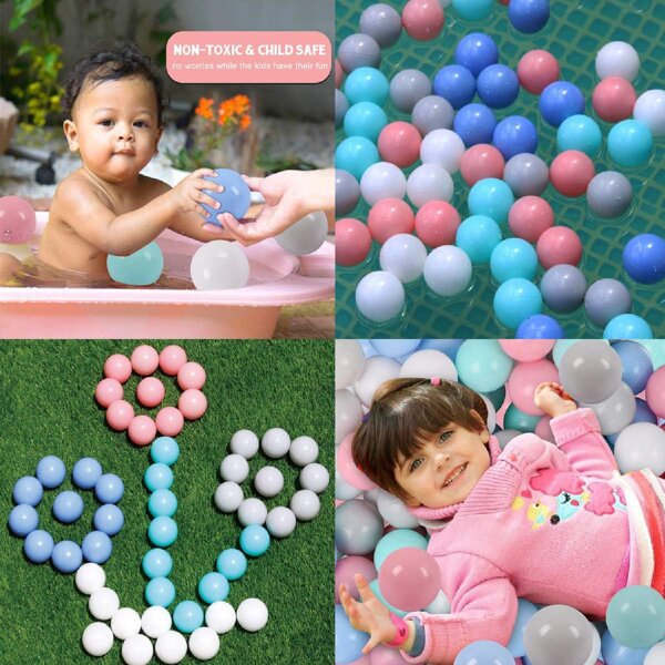 50 pcs Macaron Ball Pit Balls Plastic Balls for Ball Pit Pool Playpen ...