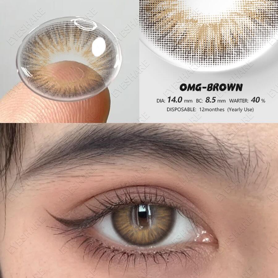 1pair Enlarging Colored Contact Lenses With Large Diameter, Natural ...