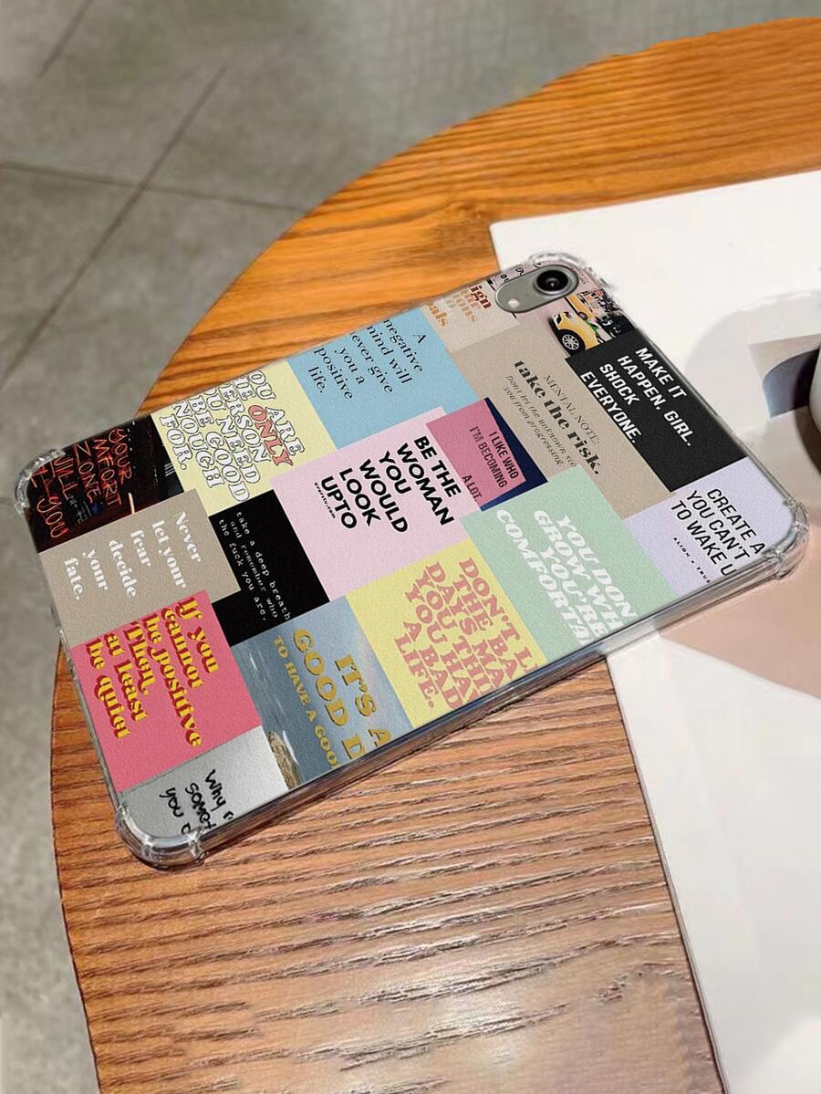 Letter Graphic Colorblock Case Compatible With IPad For IPad 9th Gen ...