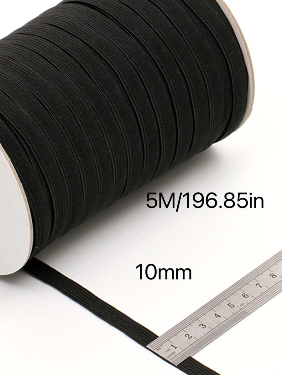 5m/roll 10mm Black Elastic Band For Clothing And Waistbands | SHEIN USA