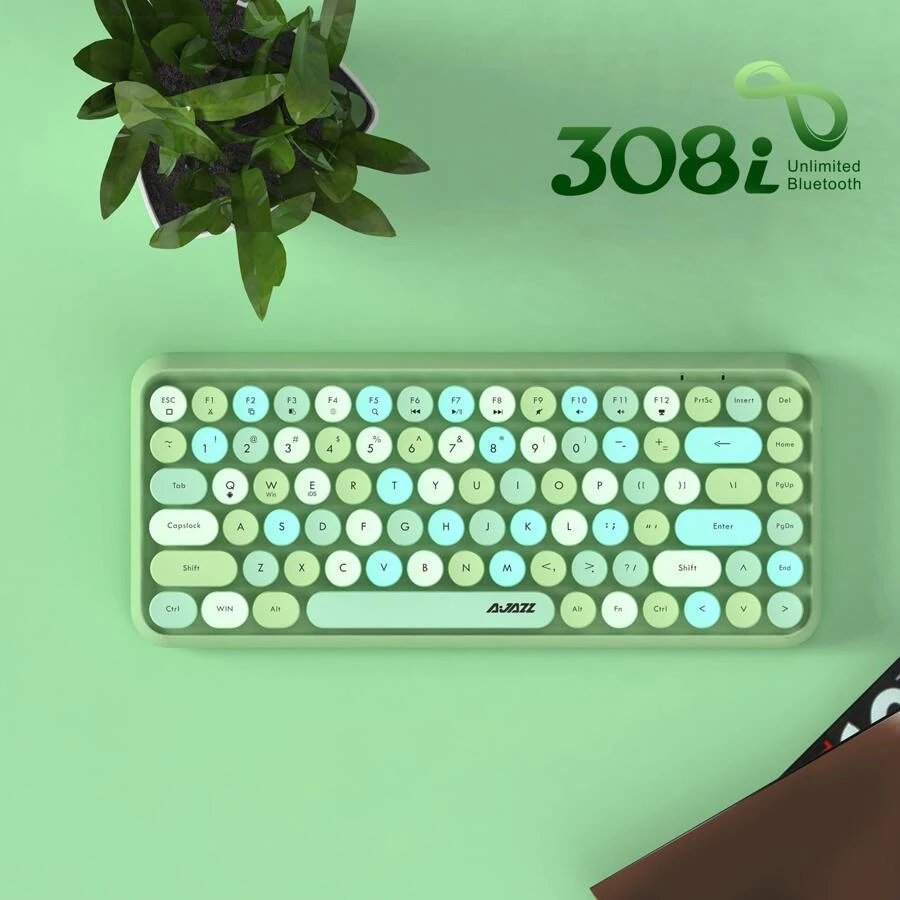 AJAZZ AJAZZ 308I BT WIRELESS MECHANICAL FEEL KEYBOARD ANDROID IPHONE ...