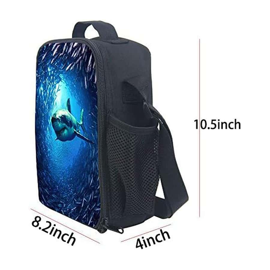 Abyssal Shark Insulated Lunch Box Cooler Bag For Preschoolers, Lunch ...