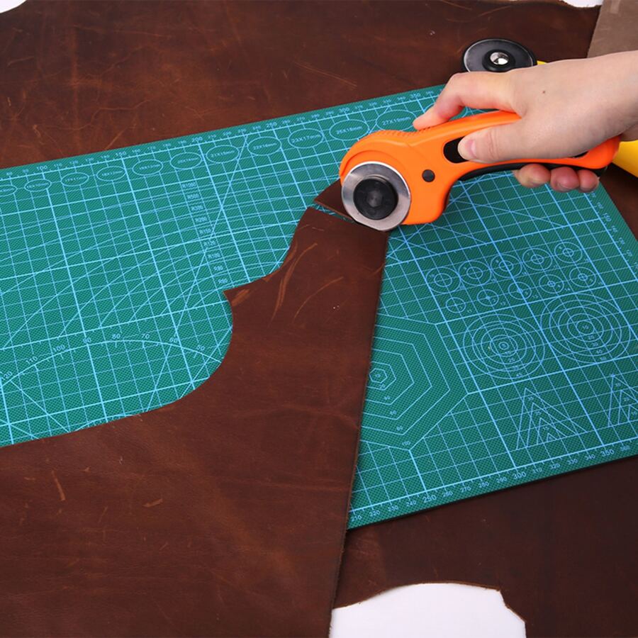 A3/A4/A5 Leather Cutting Mat Self-Healing Rotary Knife Cutting Process ...