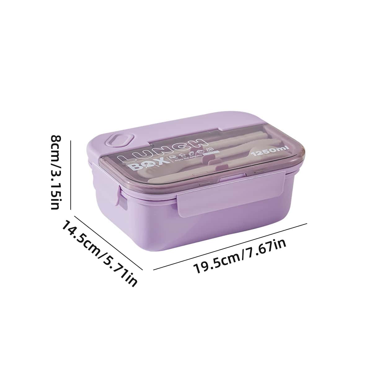 1PC Bento Box for Adults and Kids - 1250ML Bento Box With Spoon & Fork ...