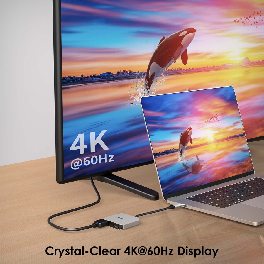 WAVLINK USB C To Dual HDMI Adapter Laptop Docking Station Hub Splitter ...