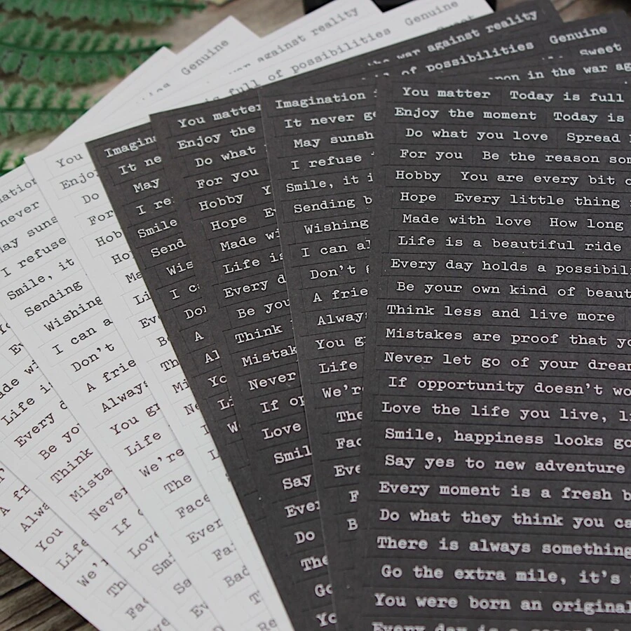 8sheets Junk Journal Sentiments Small Talks Paper Stickers for DIY Junk ...