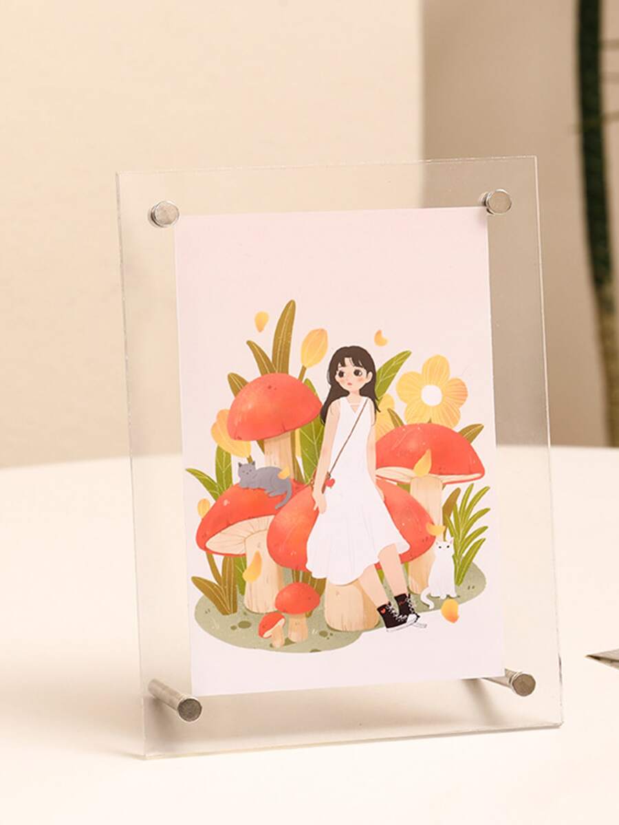 Double-sided Transparent Photo Display Stand, Picture Frame Easel ...