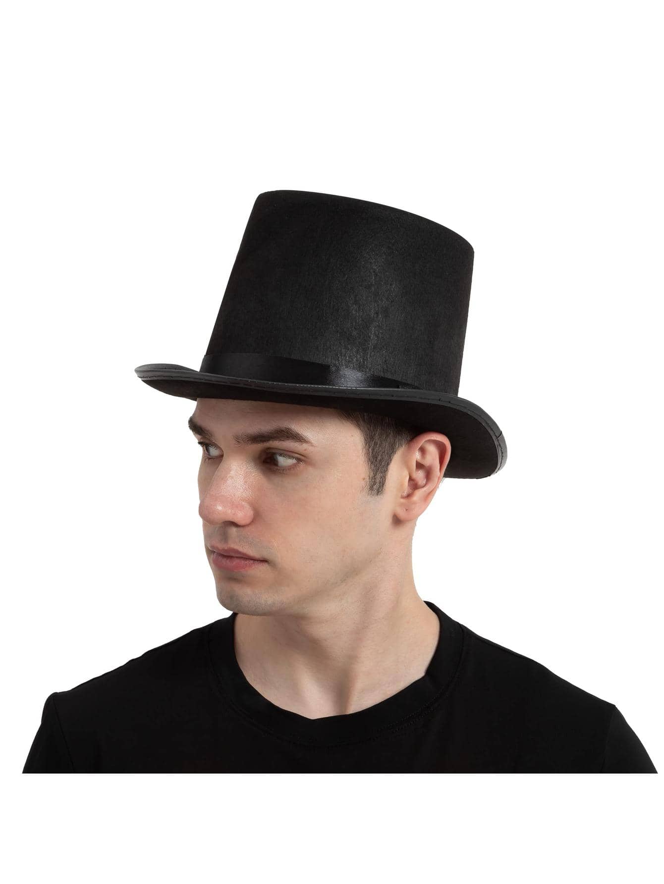 Black Tall Top Hats For Adult Black Magician Butler Formal Costume Top ...