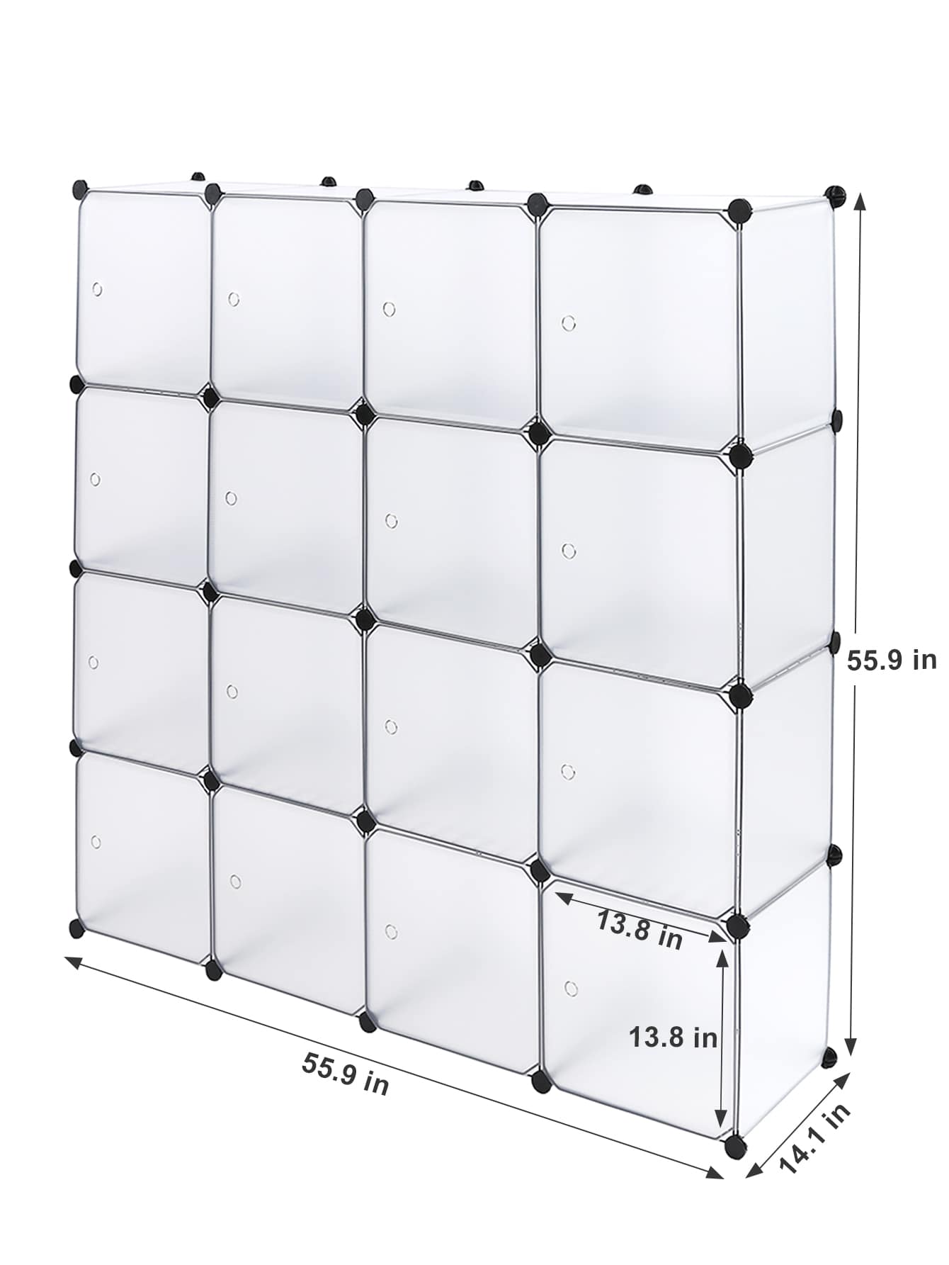 Cube Storage Organizer, DIY Closet Cabinet Plastic Bookshelf, Modular ...