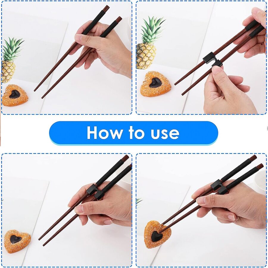 5 Pieces Reusable Chopsticks Helpers Training Chopstick Hinges ...