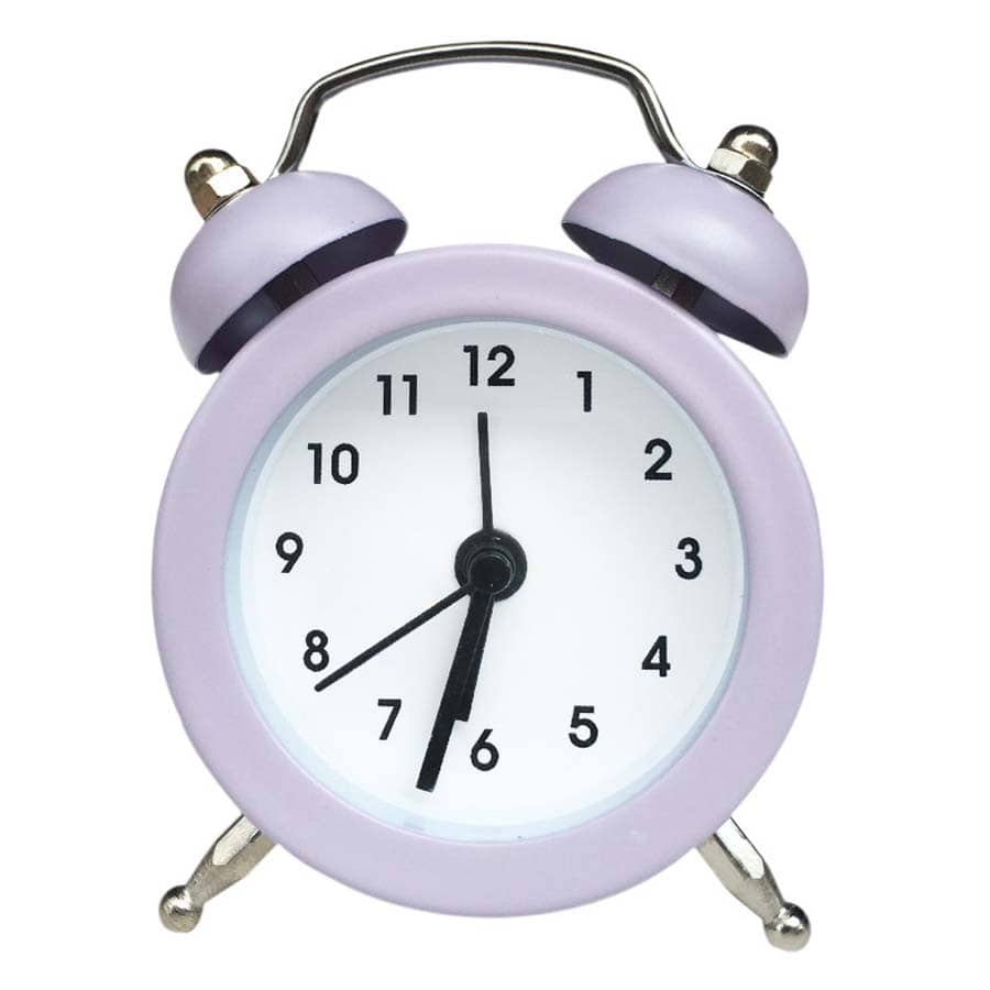 Stainless Steel Metal Double Bell Quiet Alloy Digital Table Clock ...