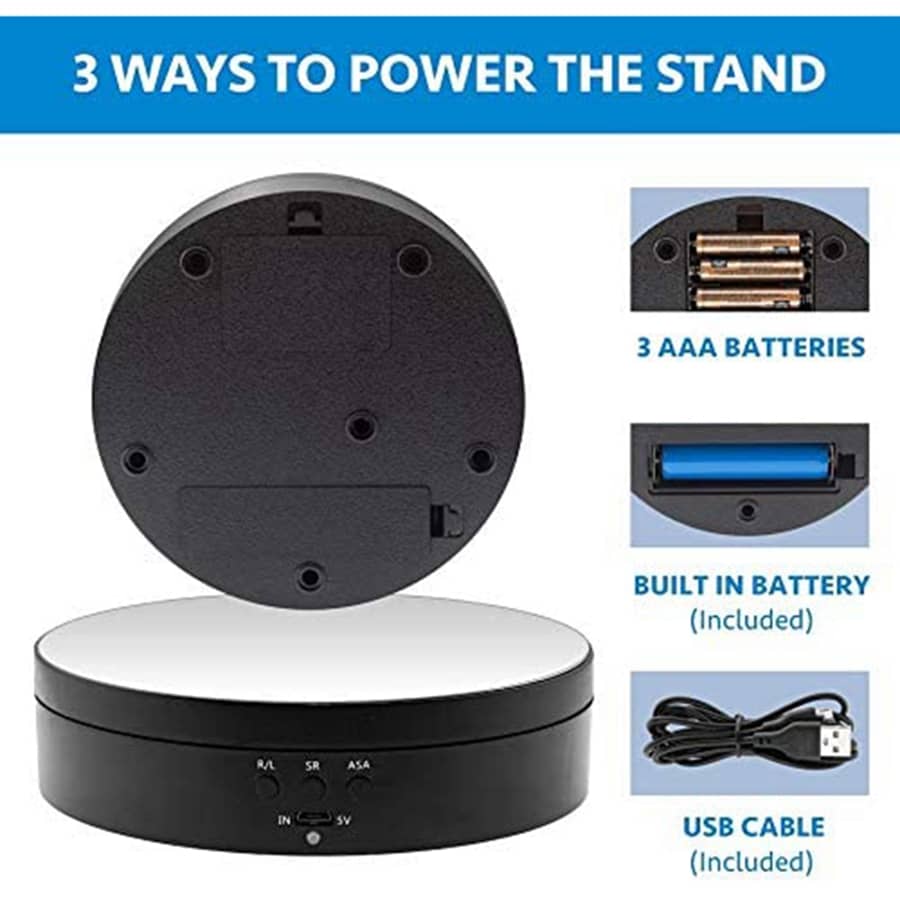 Motorized Rotating Mirrored Display Stand Turntable Show Case for Show ...