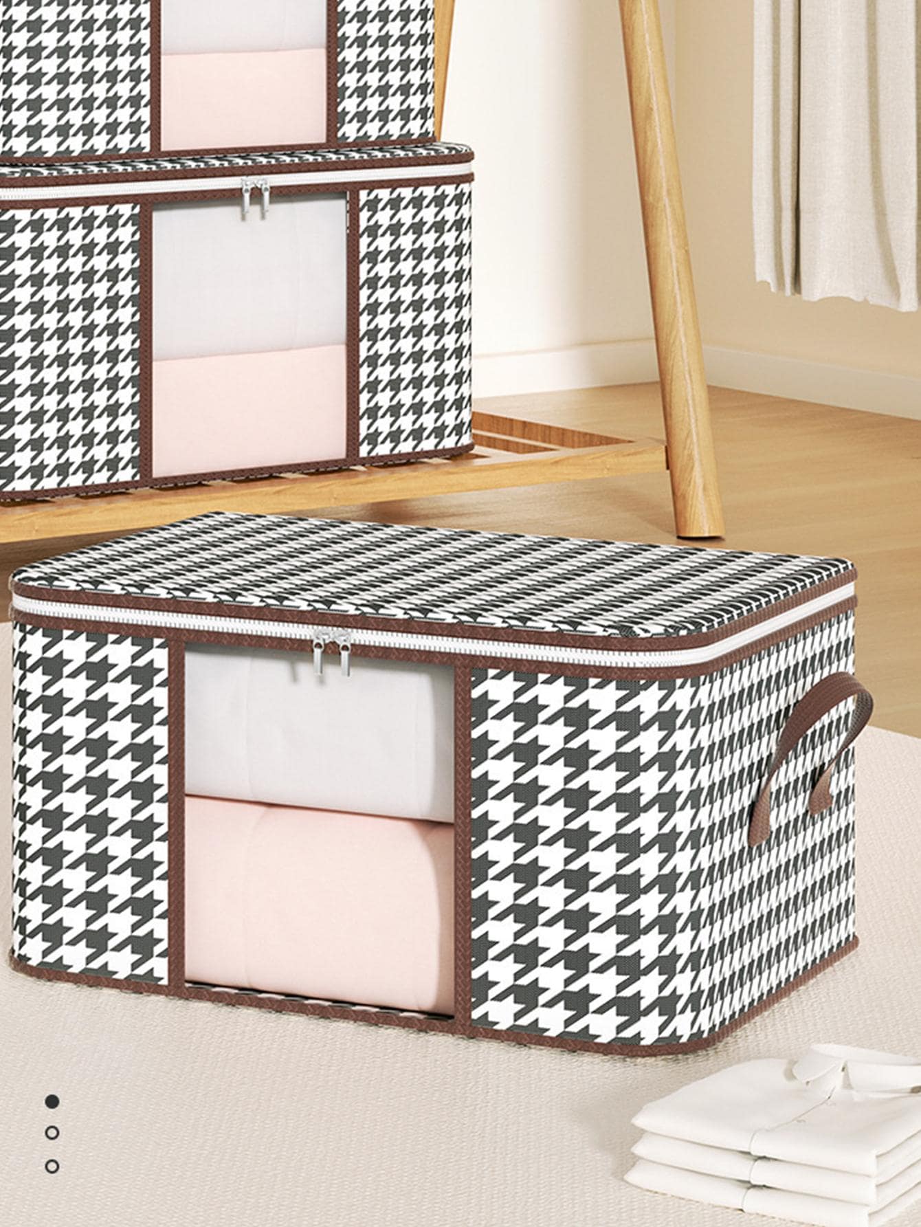 1pc Fabric Storage Box Portable Wardrobe Organizer Underbed Organizer ...