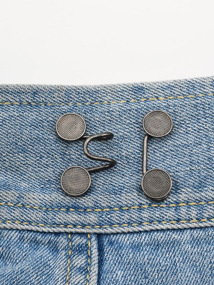 2 Sets - Waistband Button, Pants Button, Sewing Button And Elastic ...