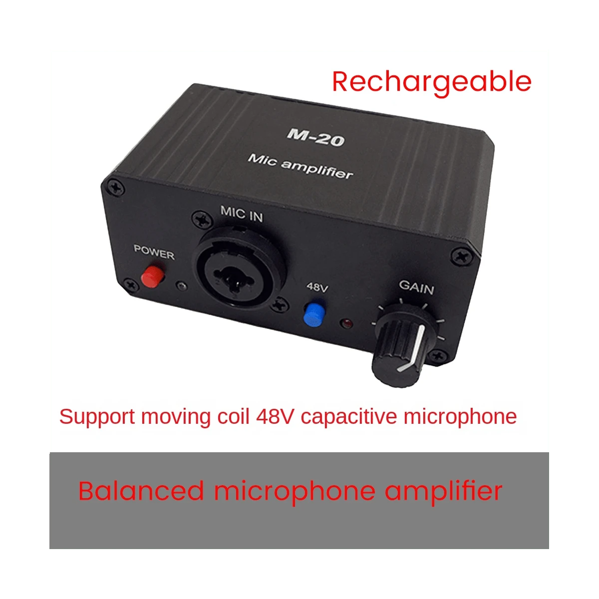 Dynamic Microphone Condenser Microphone Amplifier M-20 for Live Sound ...