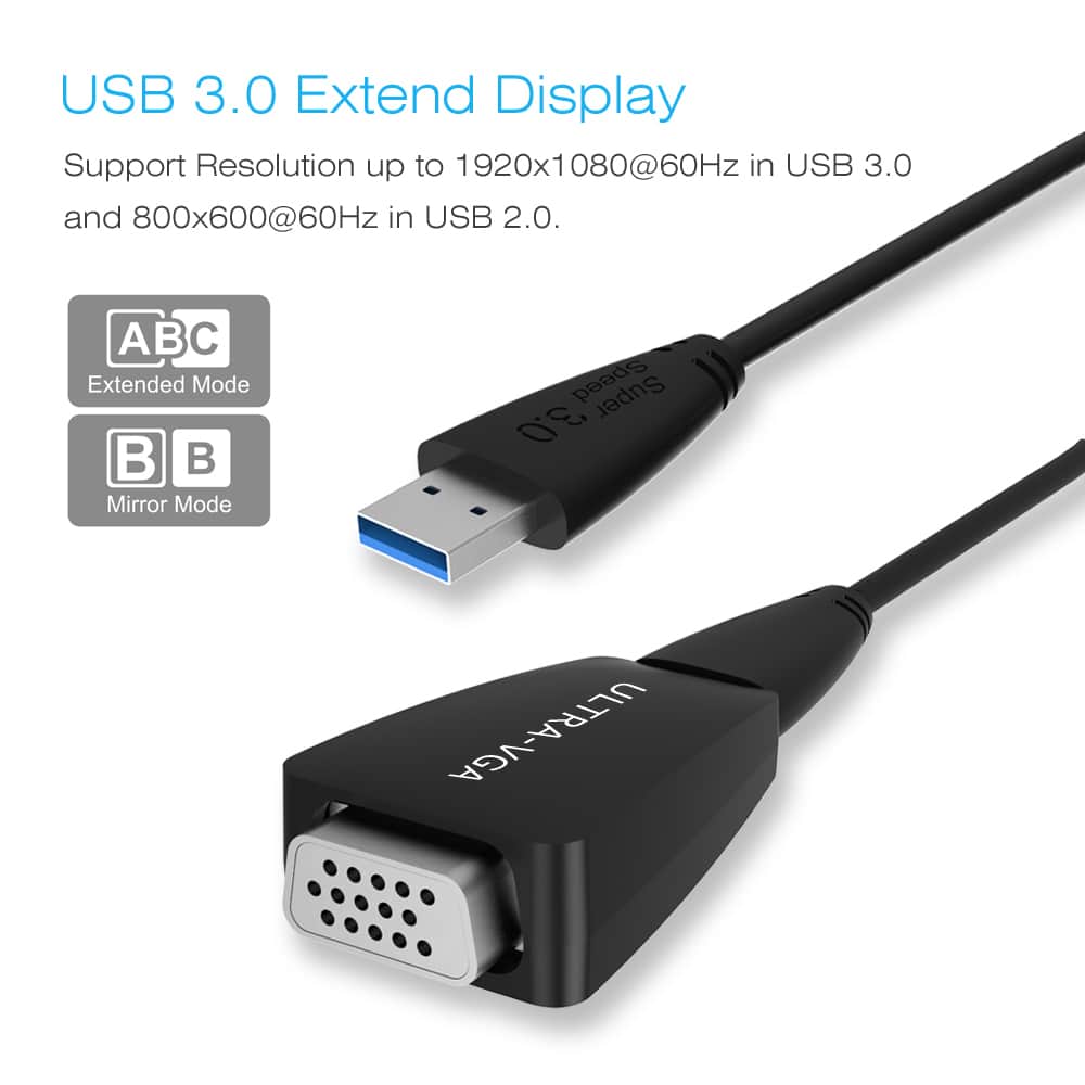WAVLINK Super Speed USB 3.0 To VGA Adapter External Graphic Card ...