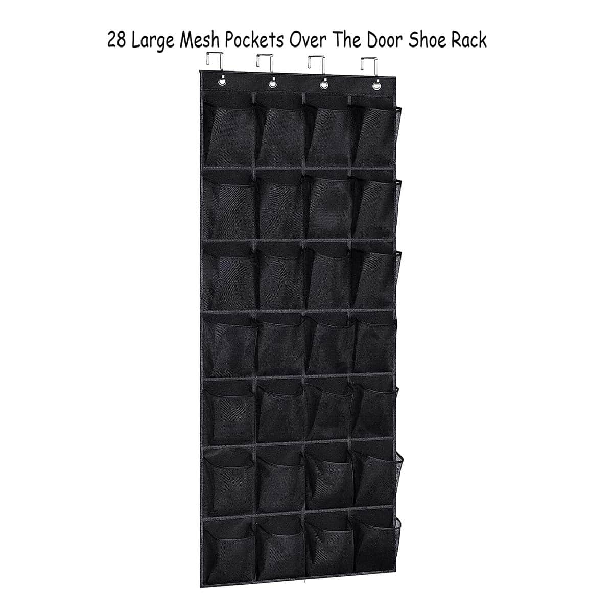 28 Large Mesh Pockets Over The Door Shoe Rack, Hanging Shoe Organizer ...