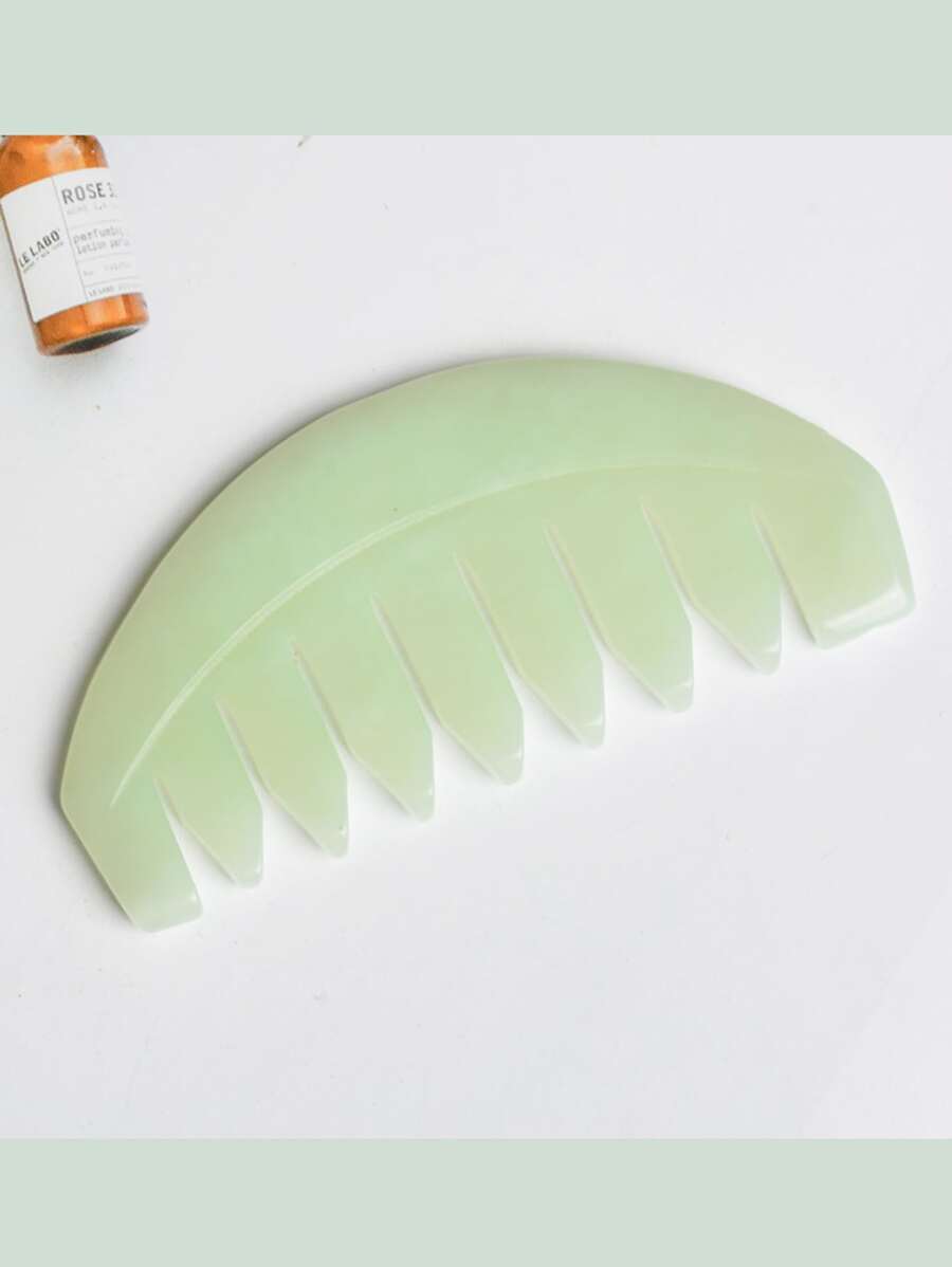 1 Pieza Peine De Jade Natural Para La Cara Y El Cabelludo, Masajeador ...