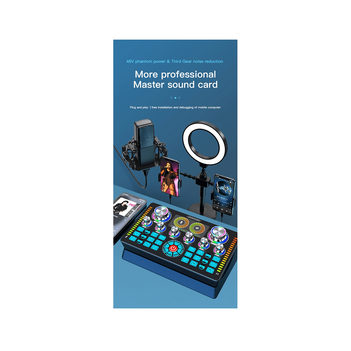 Live Sound Card Audio Sound Card Professional Live Broadcast Equipment ...