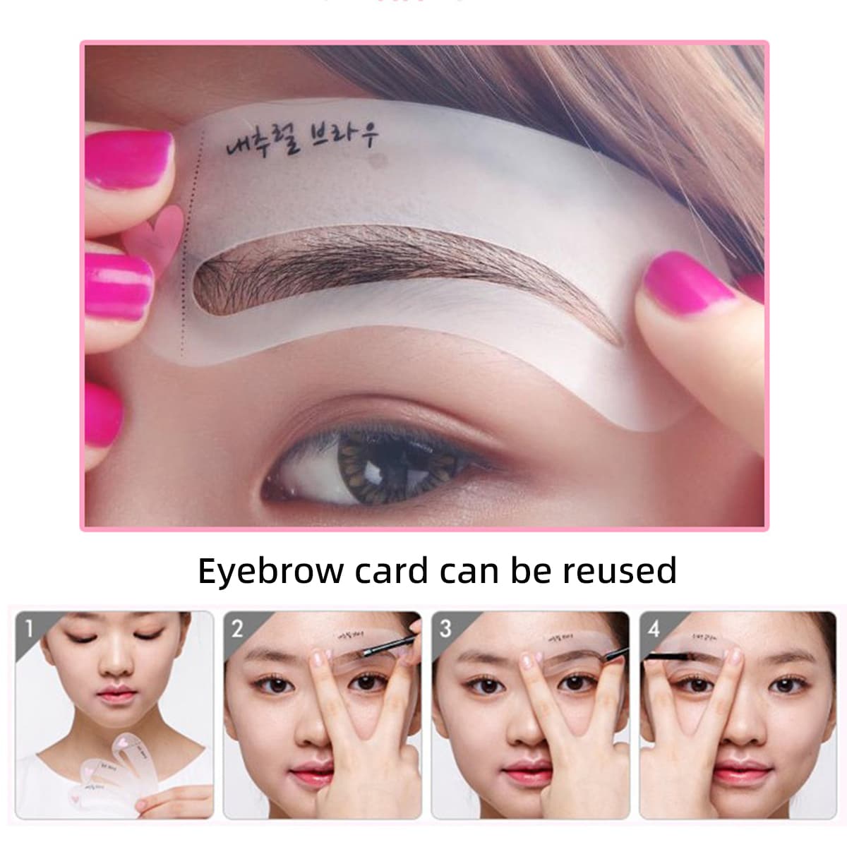 1pc 3 Styles Eyebrow Stencil Set, Including Brow Shape Template, Lazy ...