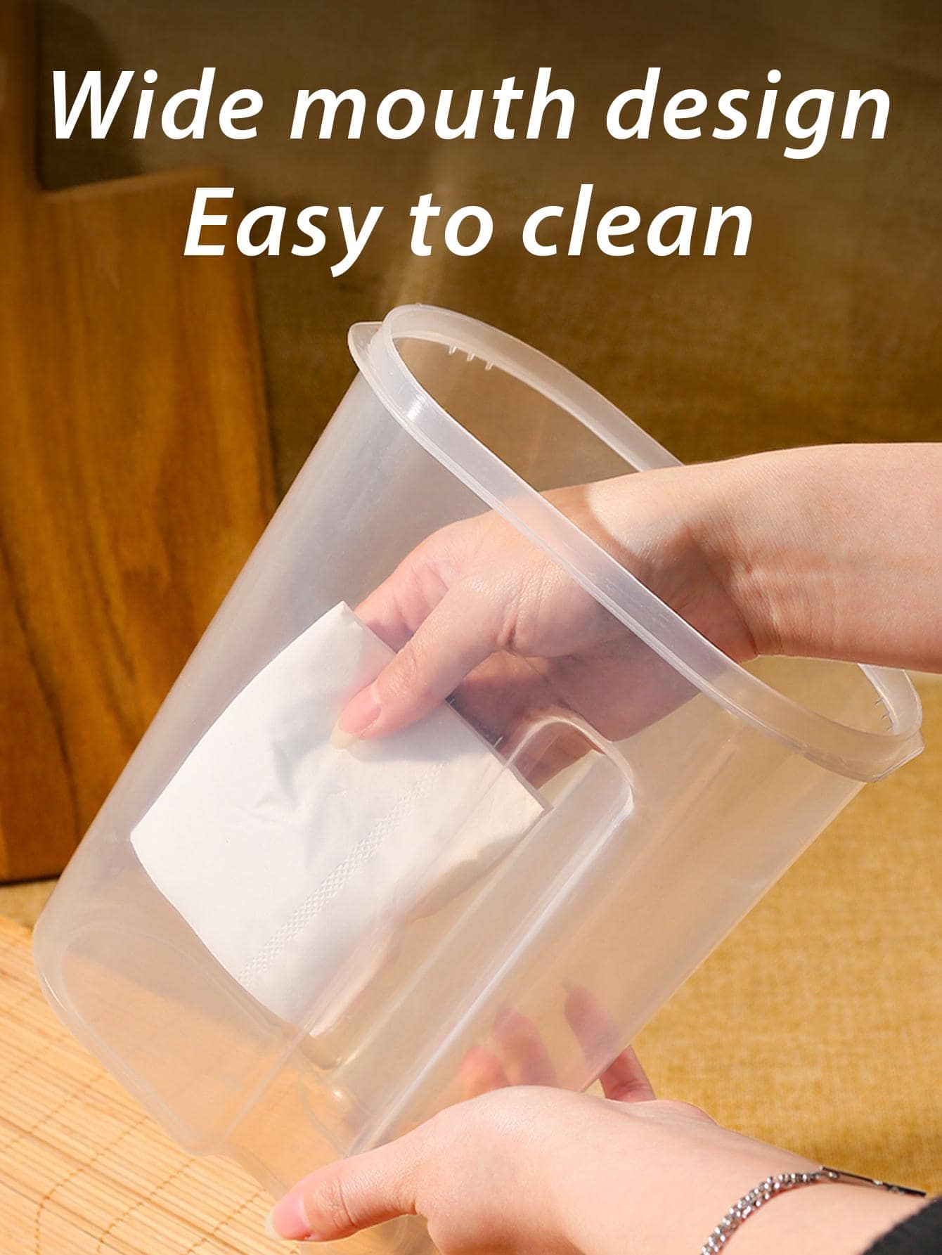 1pc Plastic Pet Food Storage Container, Sealable Food Bin, Snacks ...