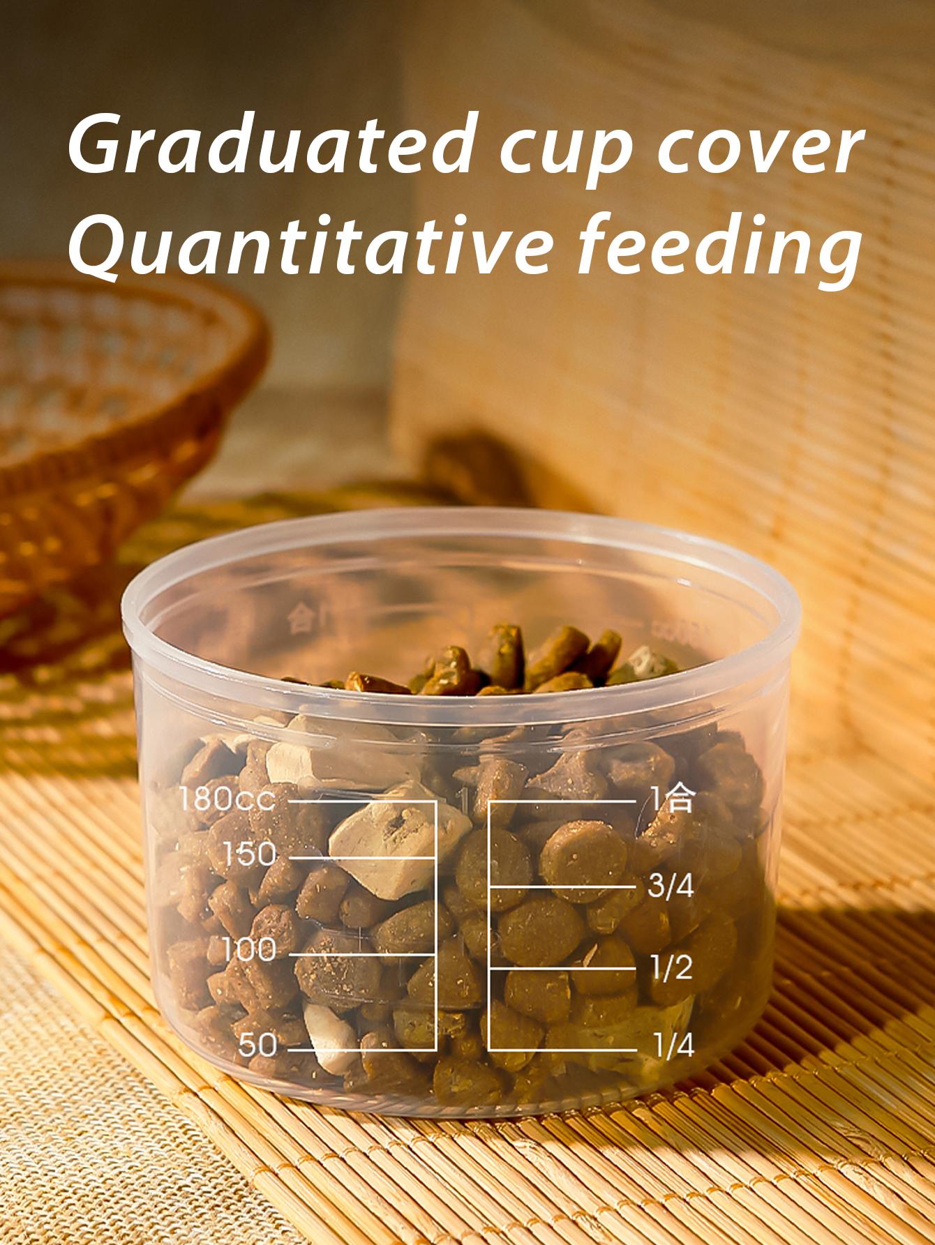 1pc Plastic Pet Food Storage Container, Sealable Food Bin, Snacks ...